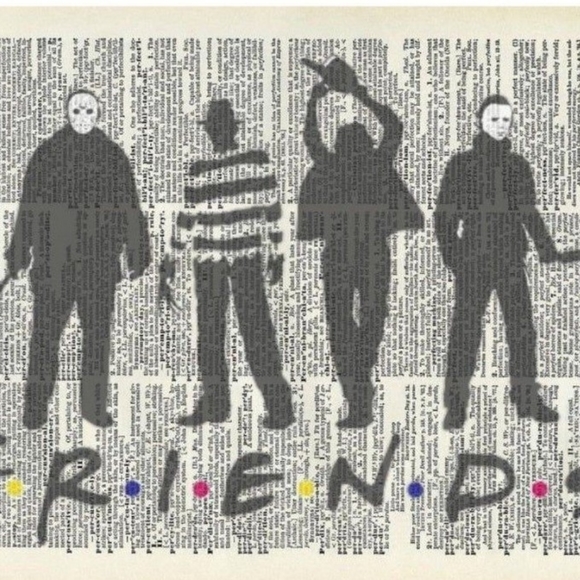 Other | Horror Movie Fans Dictionary Book Page Art Decor | Poshmark